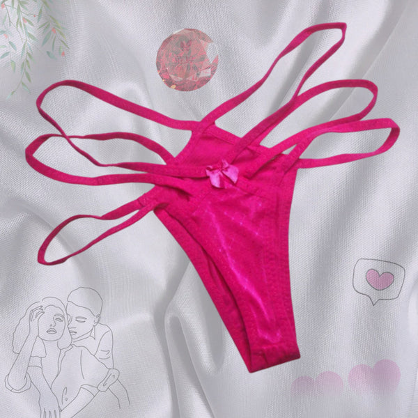 Bowknot Low Rise Sheer Thong - CYYKM